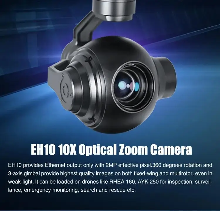 News Foxtech Eh10 10x Optical Zoom 2mp 360 Degrees Rotation Uav Drone ...