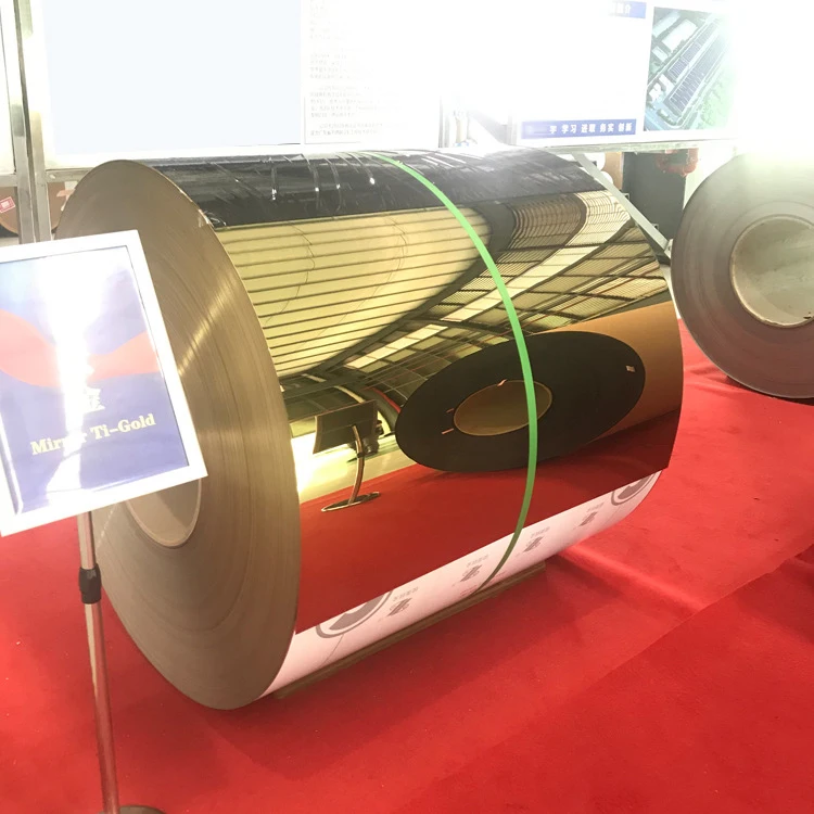 Ss Golden Sheet Hairline Mirror Titanium Coated Finish Gold Color ...