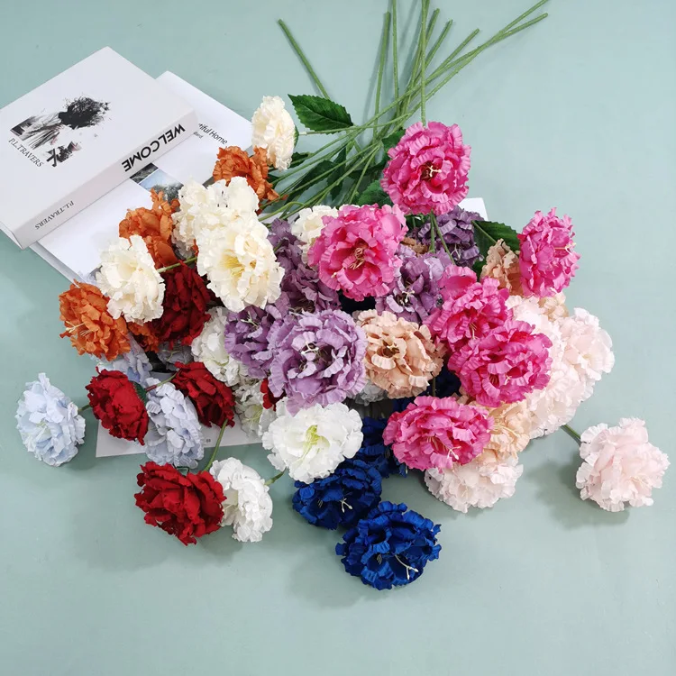 Wholesale Carnation Silk Flower Carnation Artificial Flower Pink ...