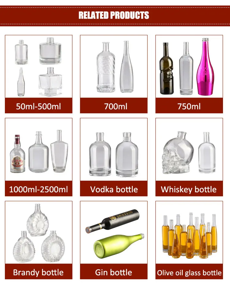 50ml Transparent Spirit Whisky Bottle - Luxury & Customization