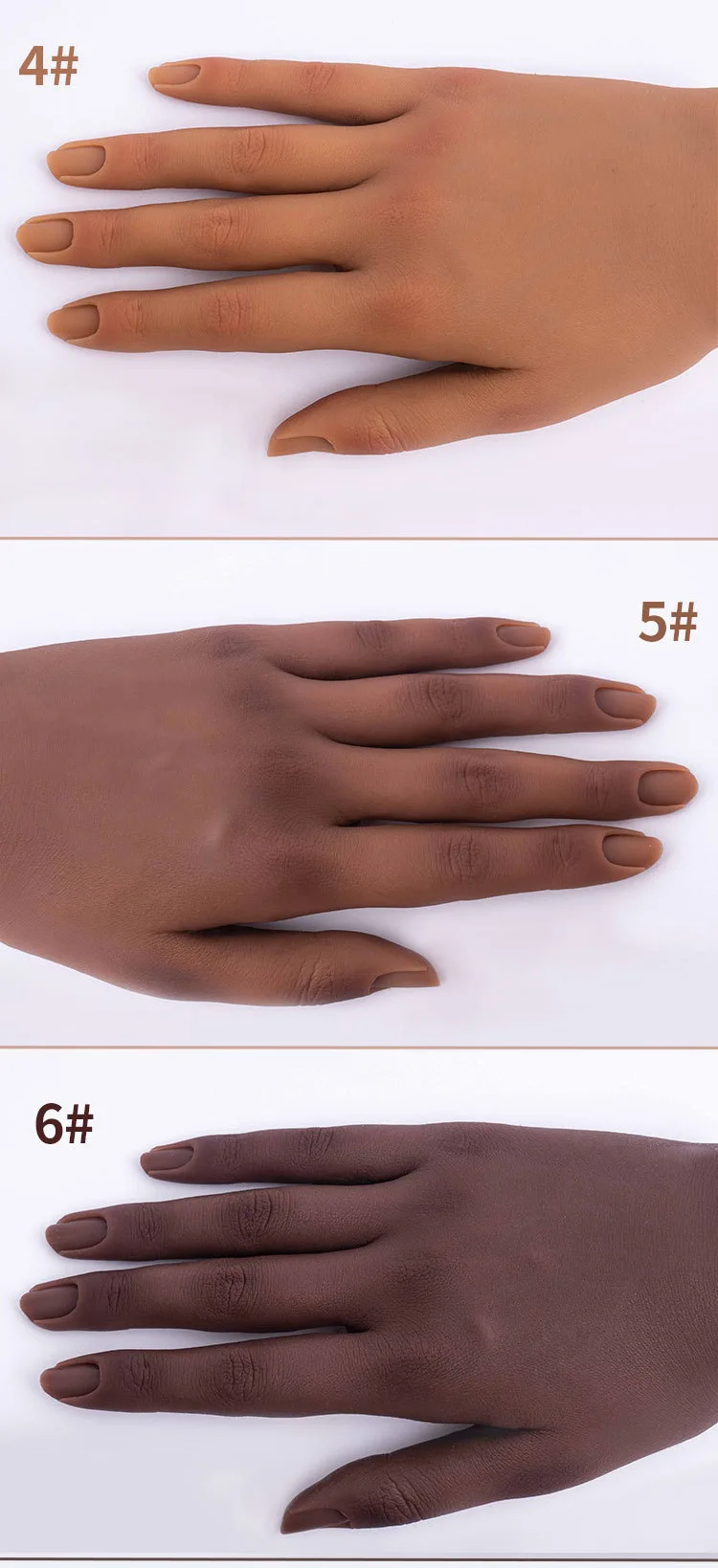 Best Selling Manicure Nails Model Soft Silicone False Hand Training ...
