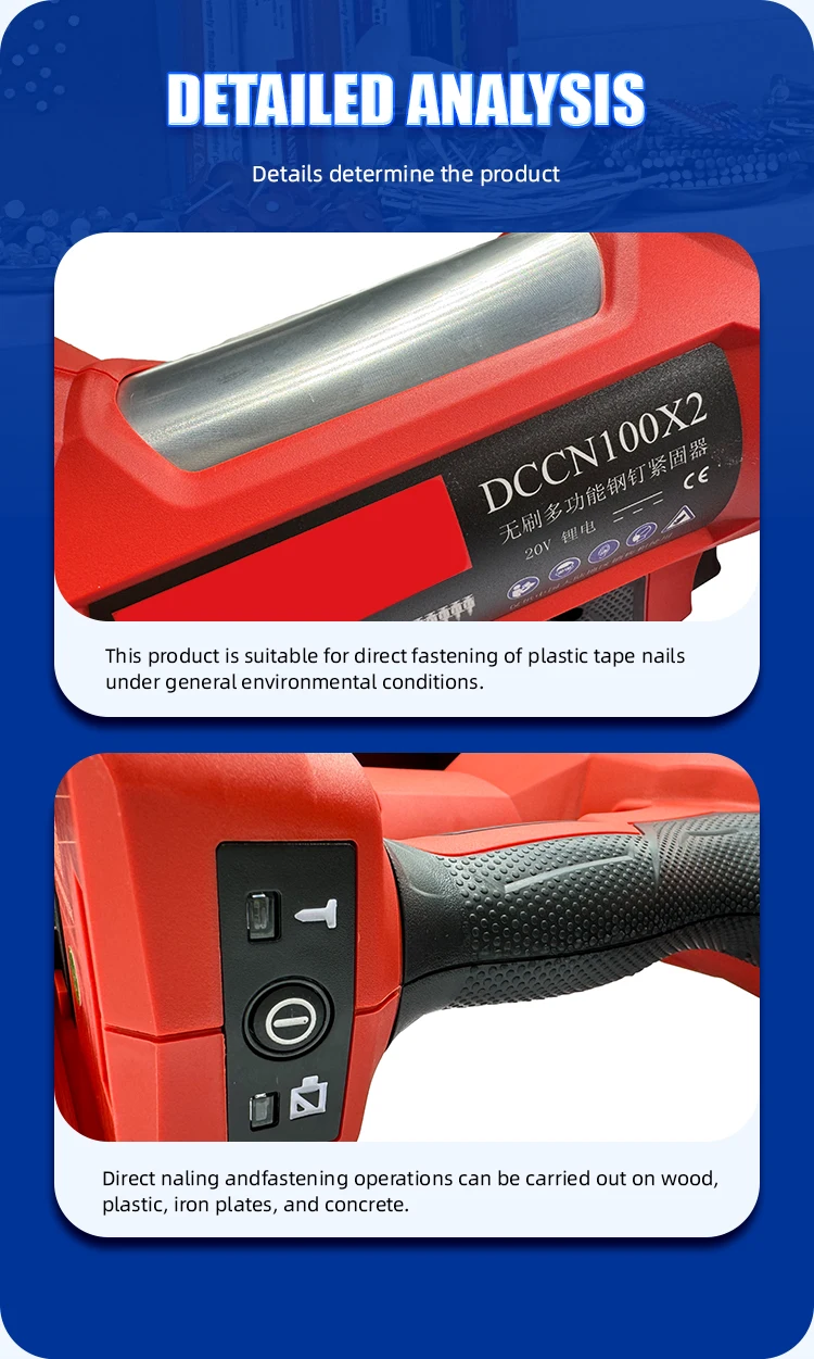 Battery Powered Concrete Nailer - 900 Nails per Charge