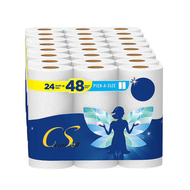 Customized Water Soluble Toilet Tissue 100% Bamboo Bleached 2ply 3ply ...