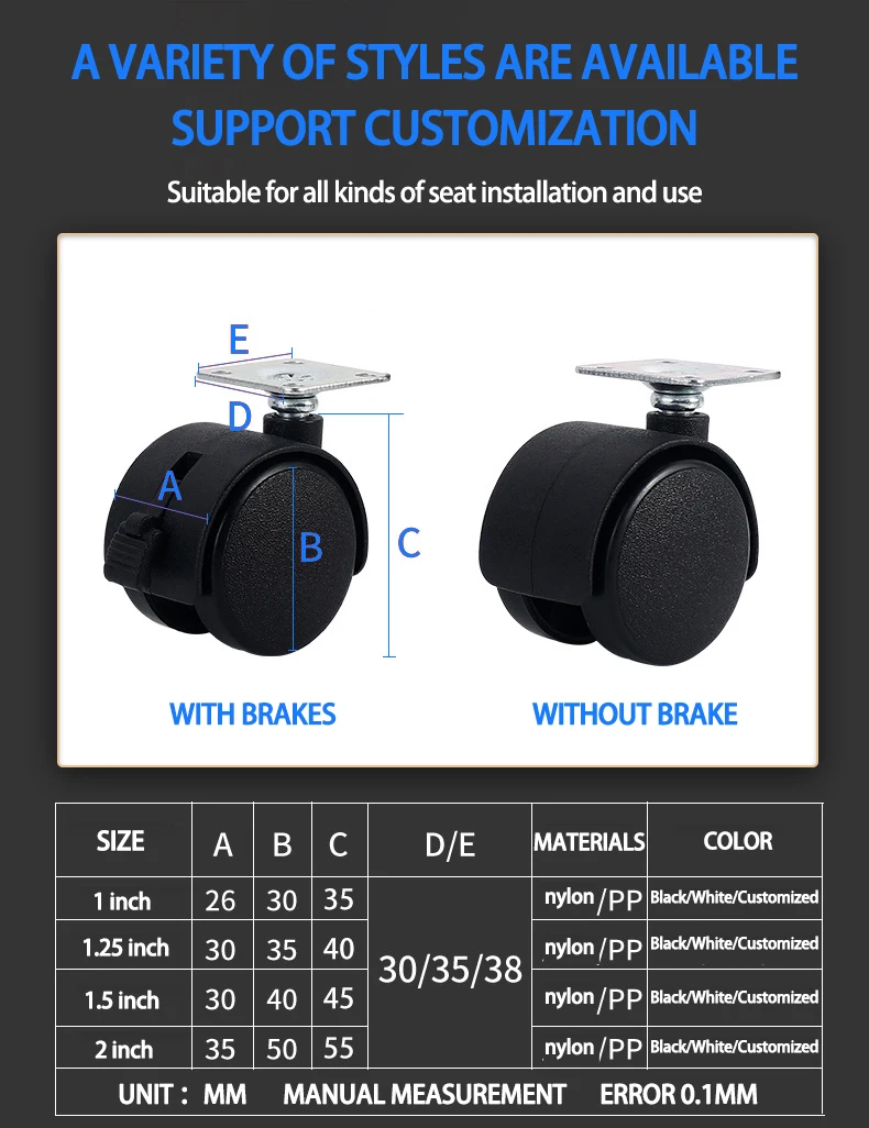 Universal Caster Storage Frame Small Nylon Wheel Roller Pulley Hanger ...