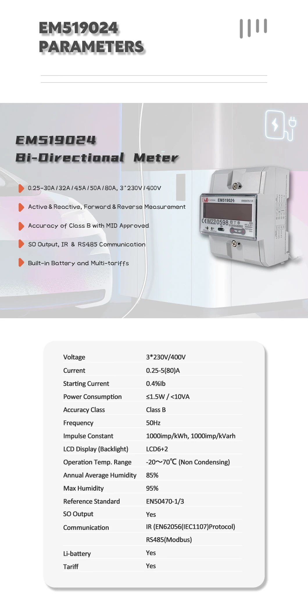 Bidirectional Pv Solar Energy Meter Multi Tariff Smart Electricity ...