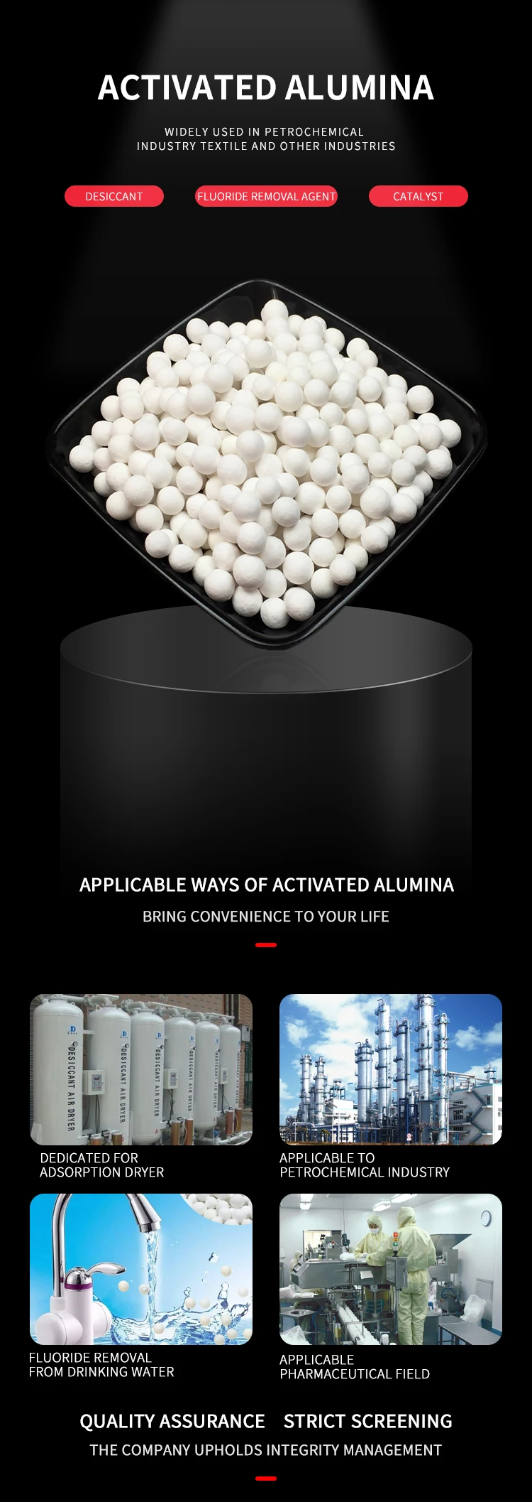 Activated Alumina For Water Treatment Defluorination Filter Impurity ...