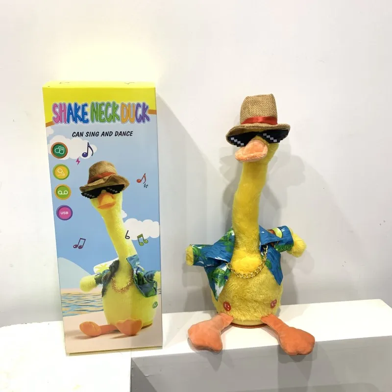 2021 New Talking Dancing Duck Electronic Shake Repeat 120 English Songs ...