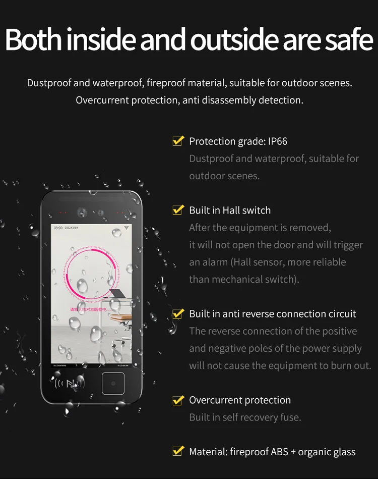 Vguang Vf104 Face Recognition Access Control System Scanner Waterproof ...