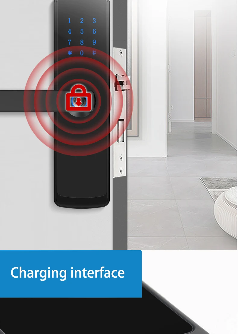 Smart Lock Biometric Intelligent Electronic Fingerprint Smart Lock Door ...