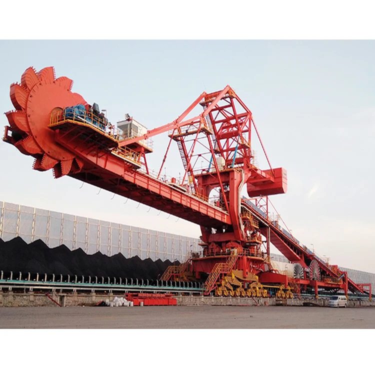 Circular top-stacking side-reclaiming bucket wheel stacker reclaimer ...