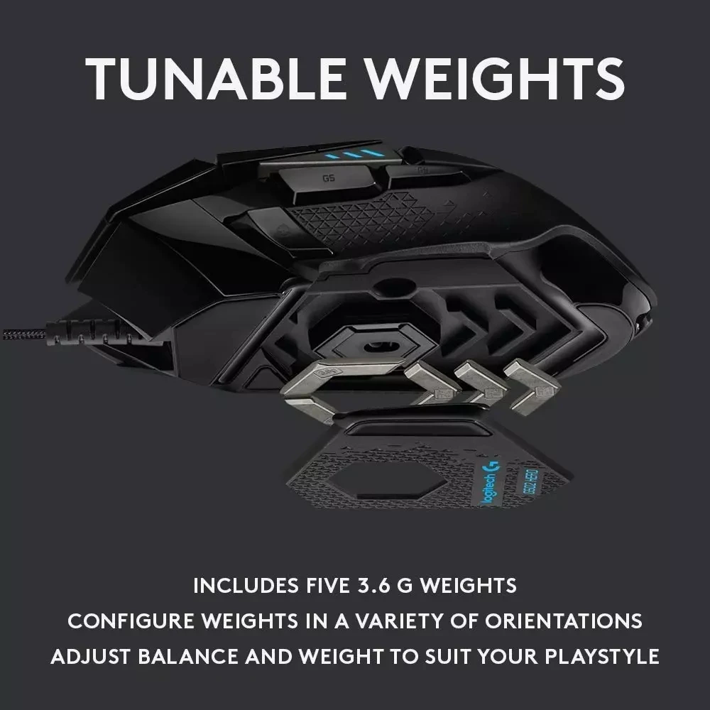 Logitech G502 Hero Wired Gaming Mouse - 11 Programmable Buttons ...