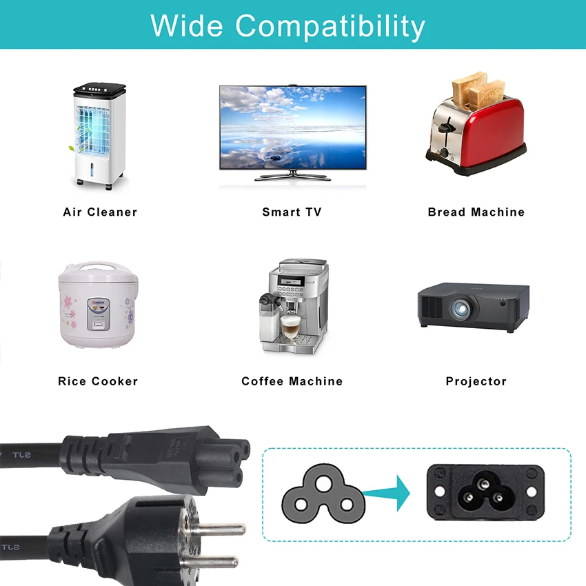 Iec Chuck Outlet Socket Cee7/3 3 Pin Electric Pizza Pan Power Cord Plug ...
