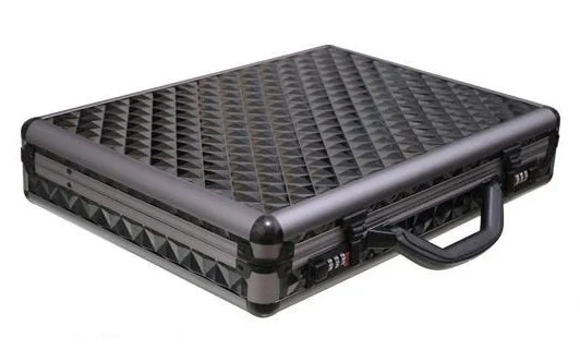 BRAND NEW BLACK ALUMINUM LAPTOP NOTEBOOK ATTACHE HARD CASE