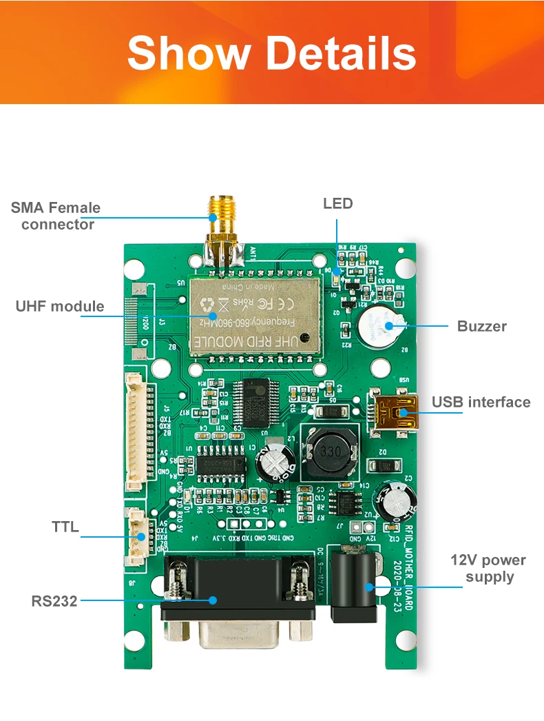 Módulo De Lectura Y Escritura Rfid,Lector De Tarjetas Uhf Rfid Para ...