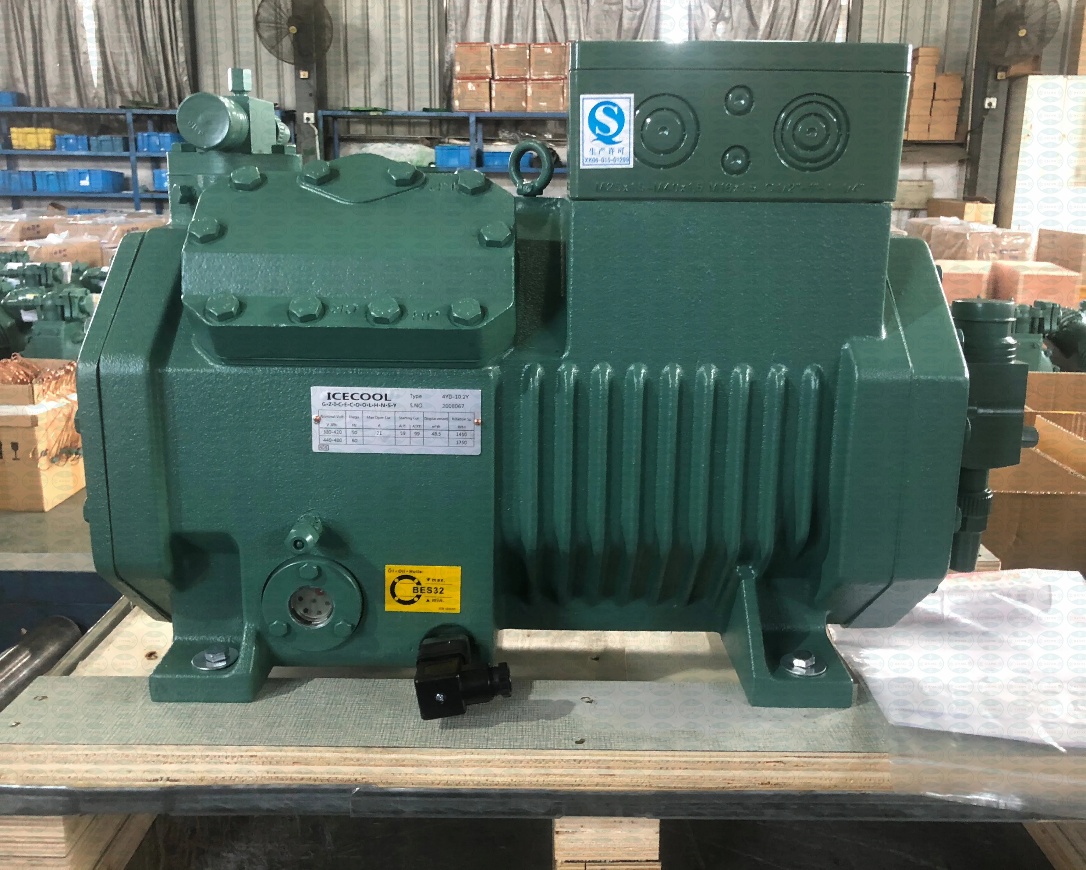 Bitzer Screw Compressor 4EES-4Y-40S Semi-hermetic industrial compressor ...