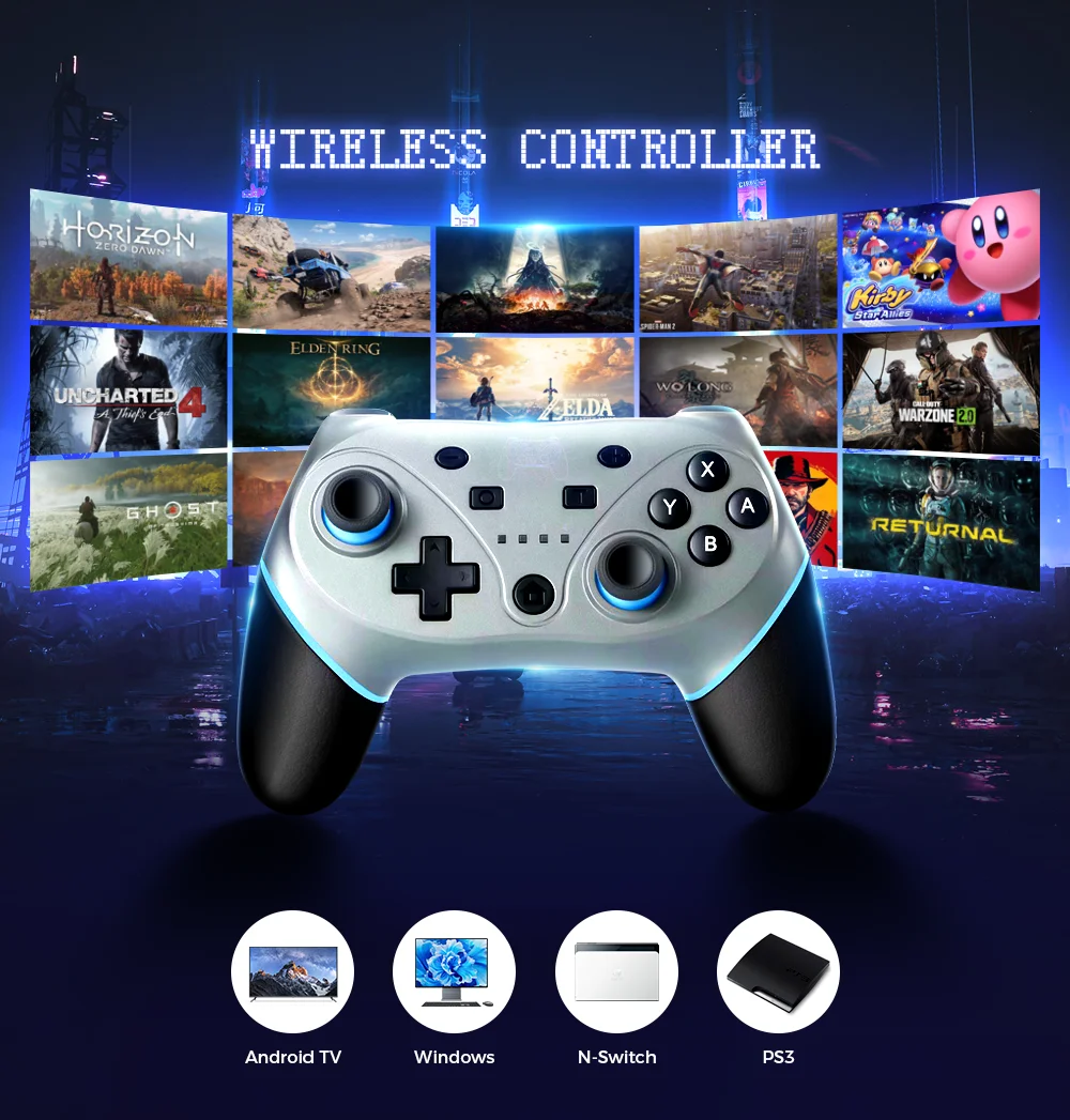 Switchpro Bt Gamepad Controller Multi-platform Wireless 2.4g Joystick ...