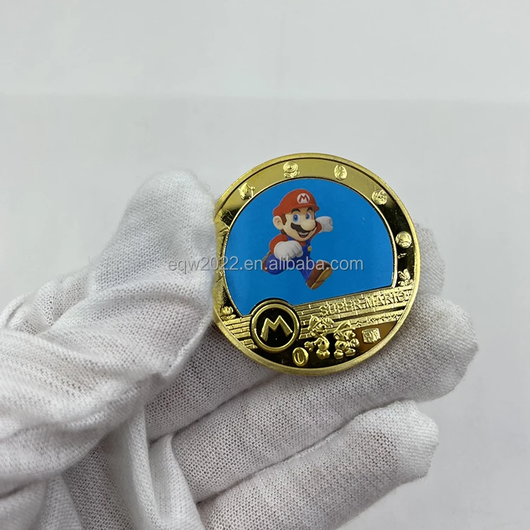 5 Designs Game Super Mario Luigi Collection 24k Gold Plated Coin - Buy ...
