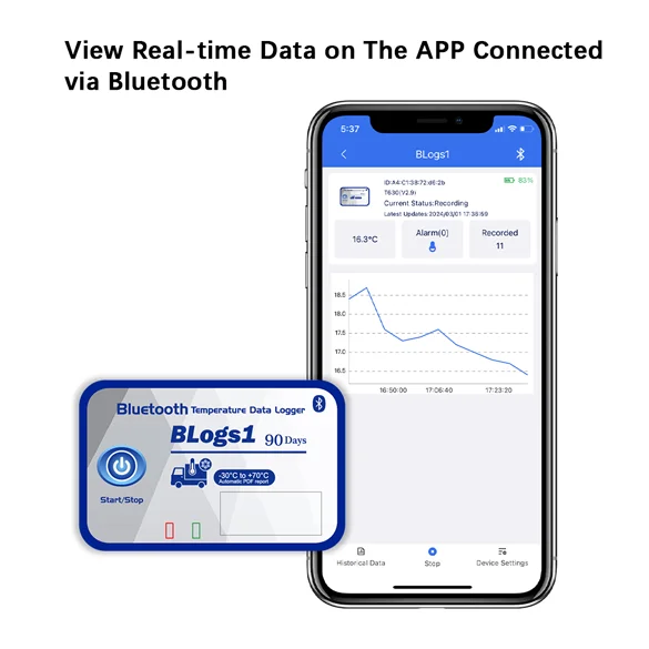 HACCP Temperature Control Chart Multi-function Wireless Single-use Blue ...