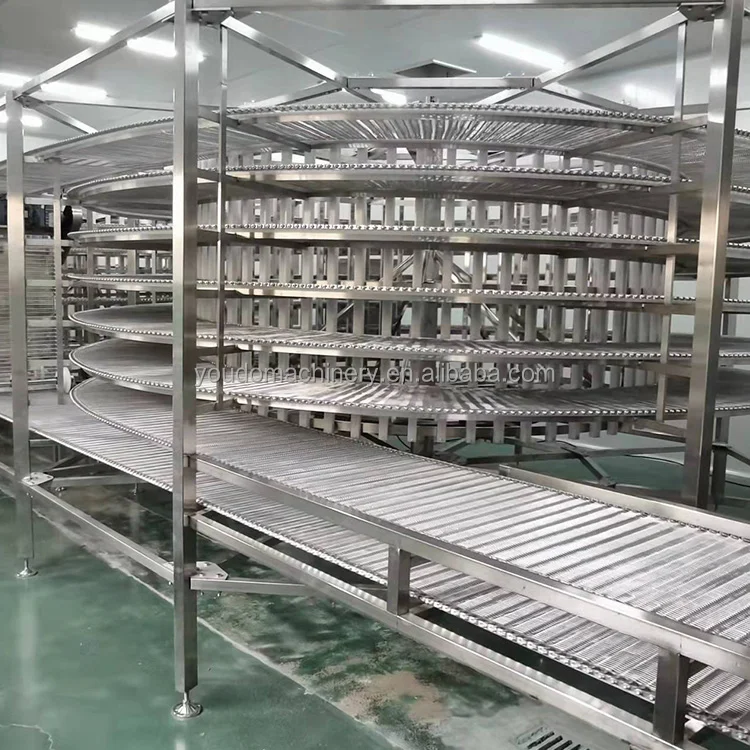 Baead Cooling Conveyor System / Food Cooling Conveyor Tower / Spiral ...