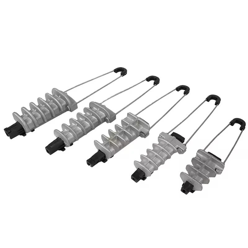 outdoor overhead metal FTTH Aerial Flat drop tension Stainless Steel ...