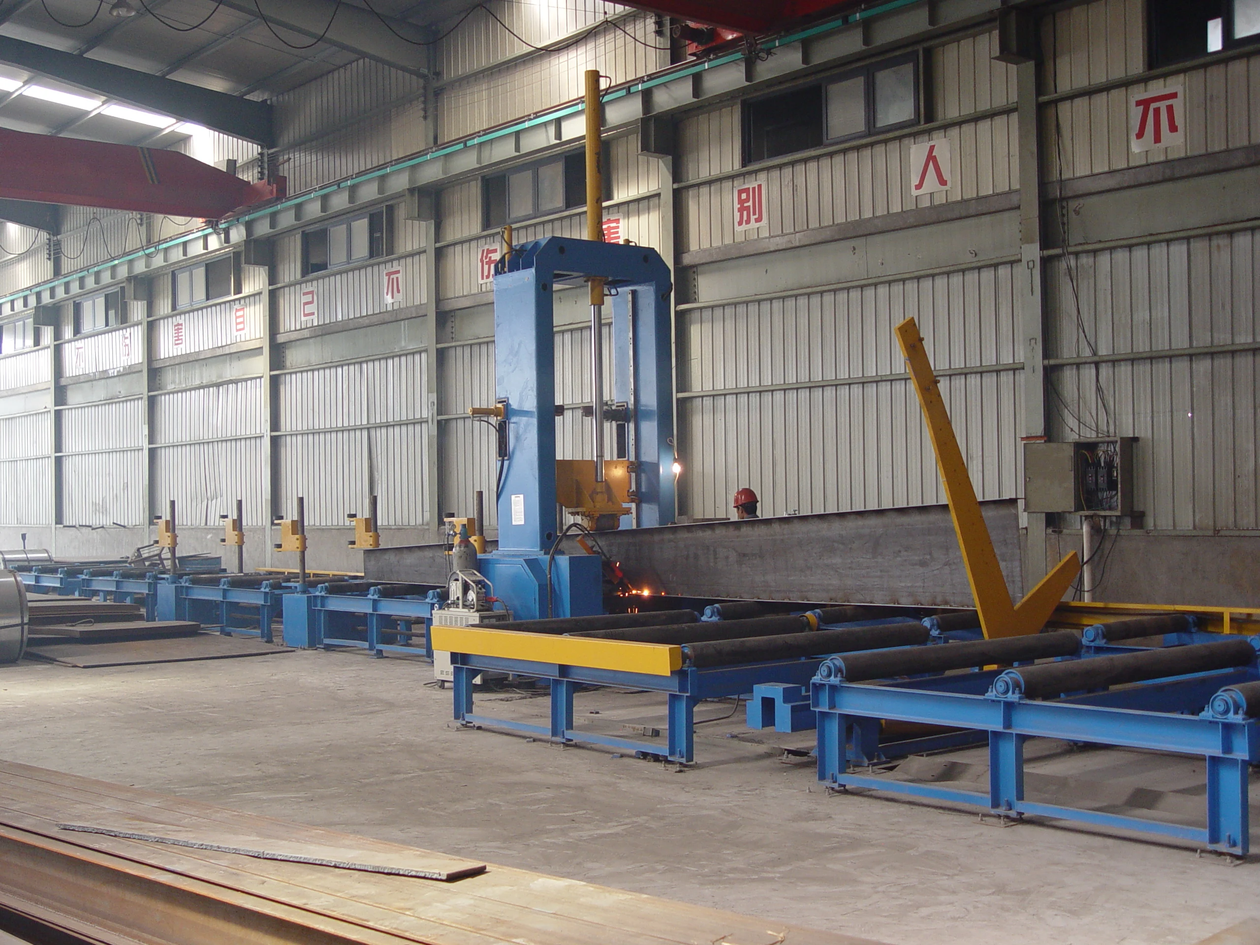 H Beam Welding Machine H-beam Production Line For Steel Structure ...