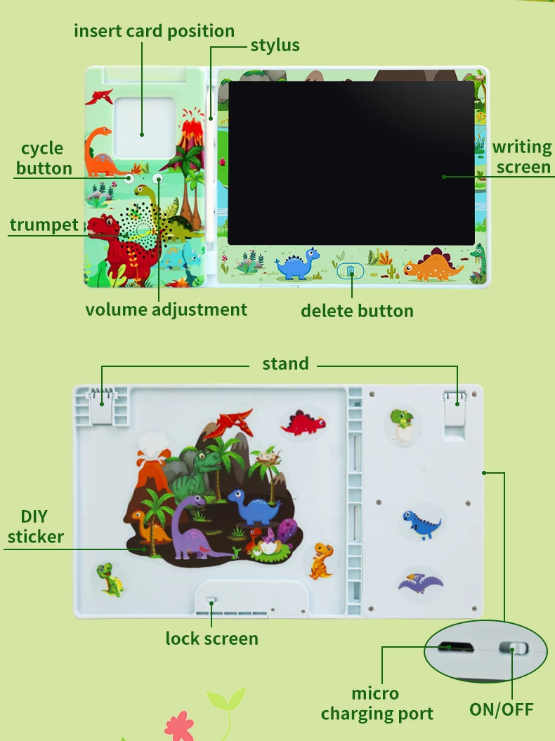 Writing Tablet with Card Reader - Kids Language Learning Toys