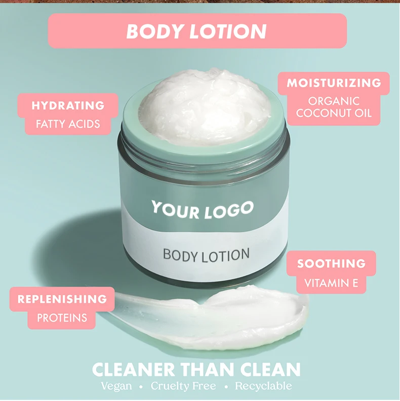 Custom Logo Vegan Moisturizing Body Lotion Exfoliating Scrub Bath Gift ...