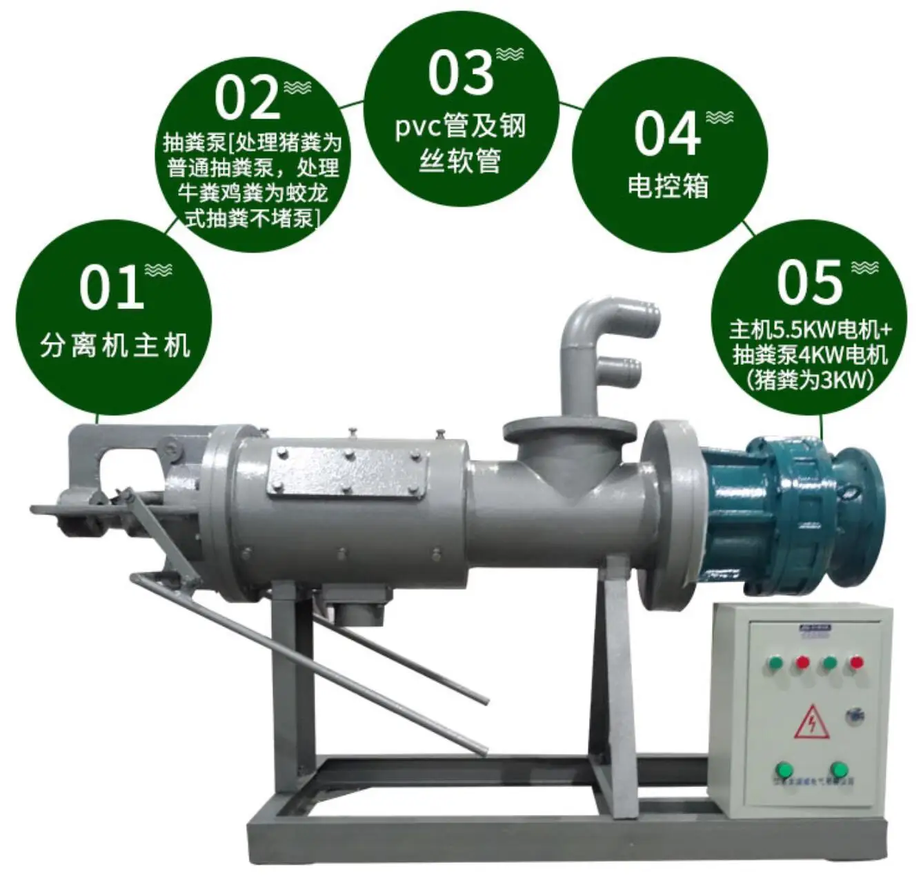 Agricultural Equipment Cow Dung Recycling Dewatering Machine Manure ...