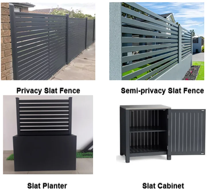 Customized Slat Fence Profile Aluminum Extrusion Rectangle Flat bar ...