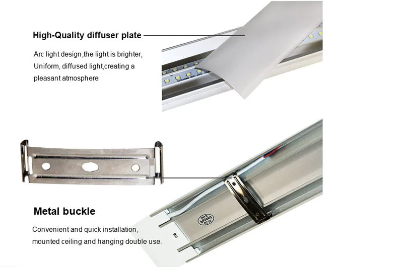 LED Purification Fixture Tube Light - 30000 Hours Lifespan