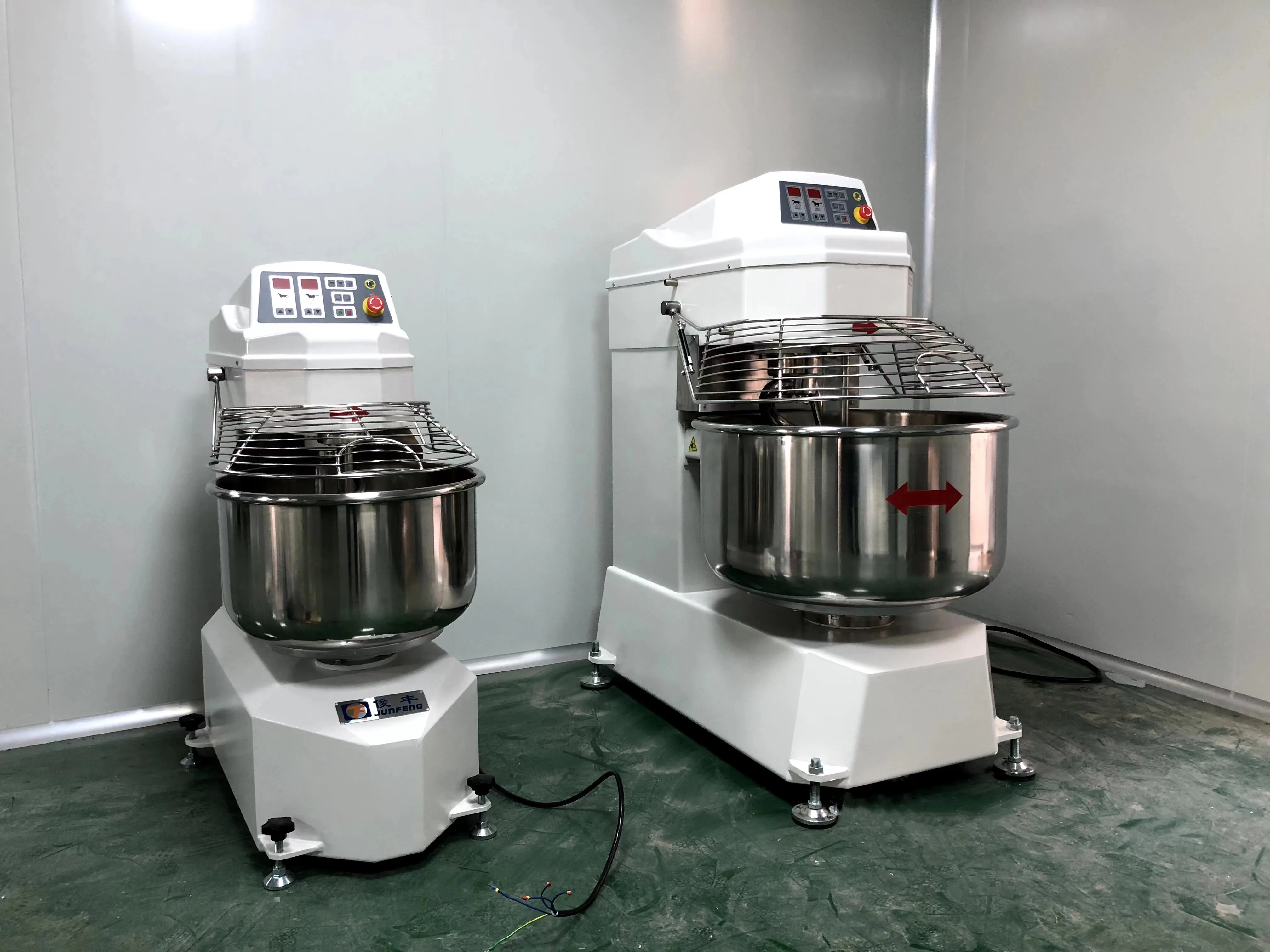 Factory Sale 40l 60l 80l Flour Bread Knead Dough Machine Electric Spiral Dough Mixer For Bakery ...