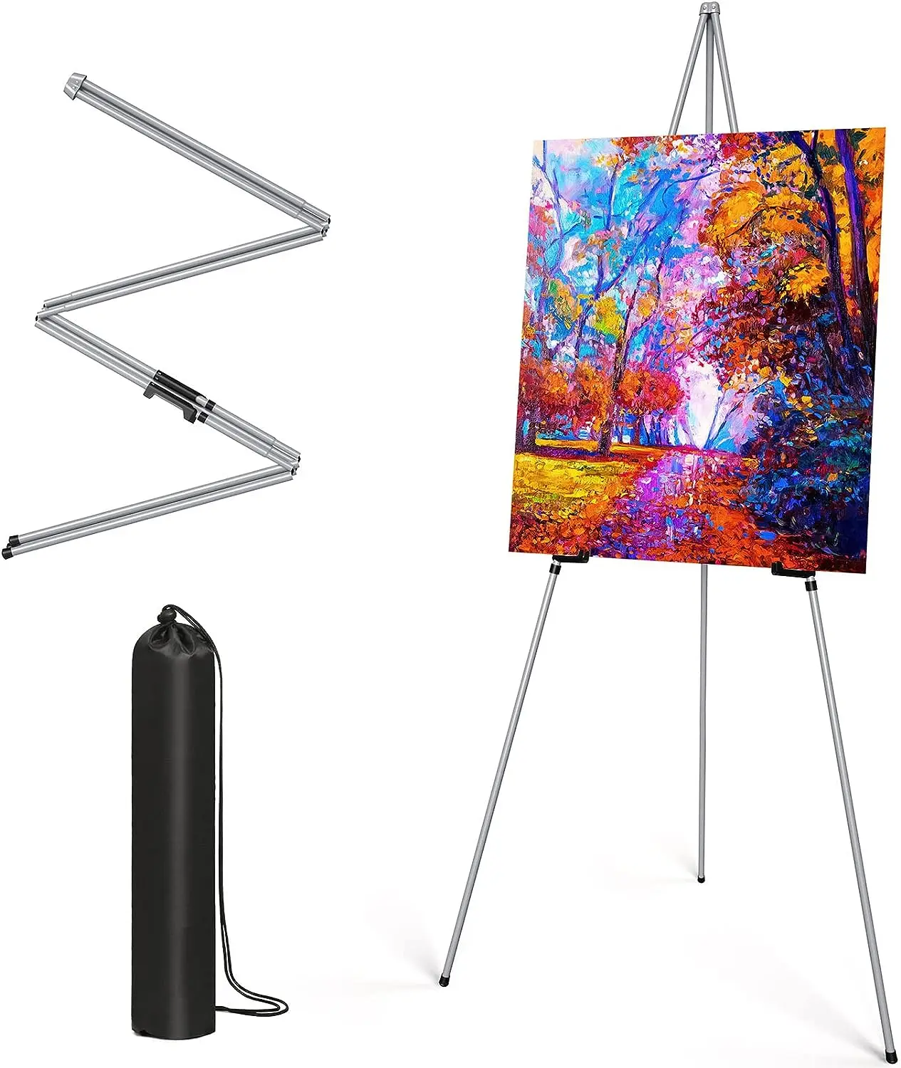Folding Easel Stand For Display Adjustable Poster Easel For Arts ...