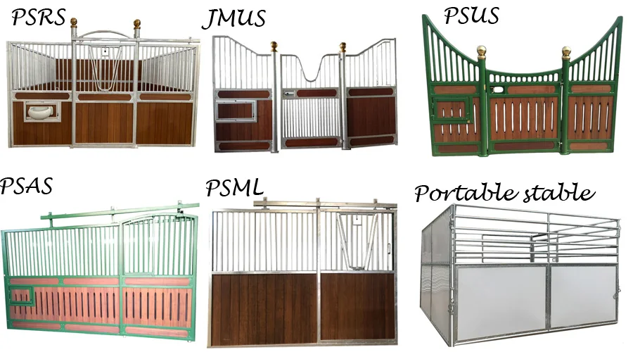 HDPE or PVC Infilled 3m X2.2m Galvanized Portable Horse Stables