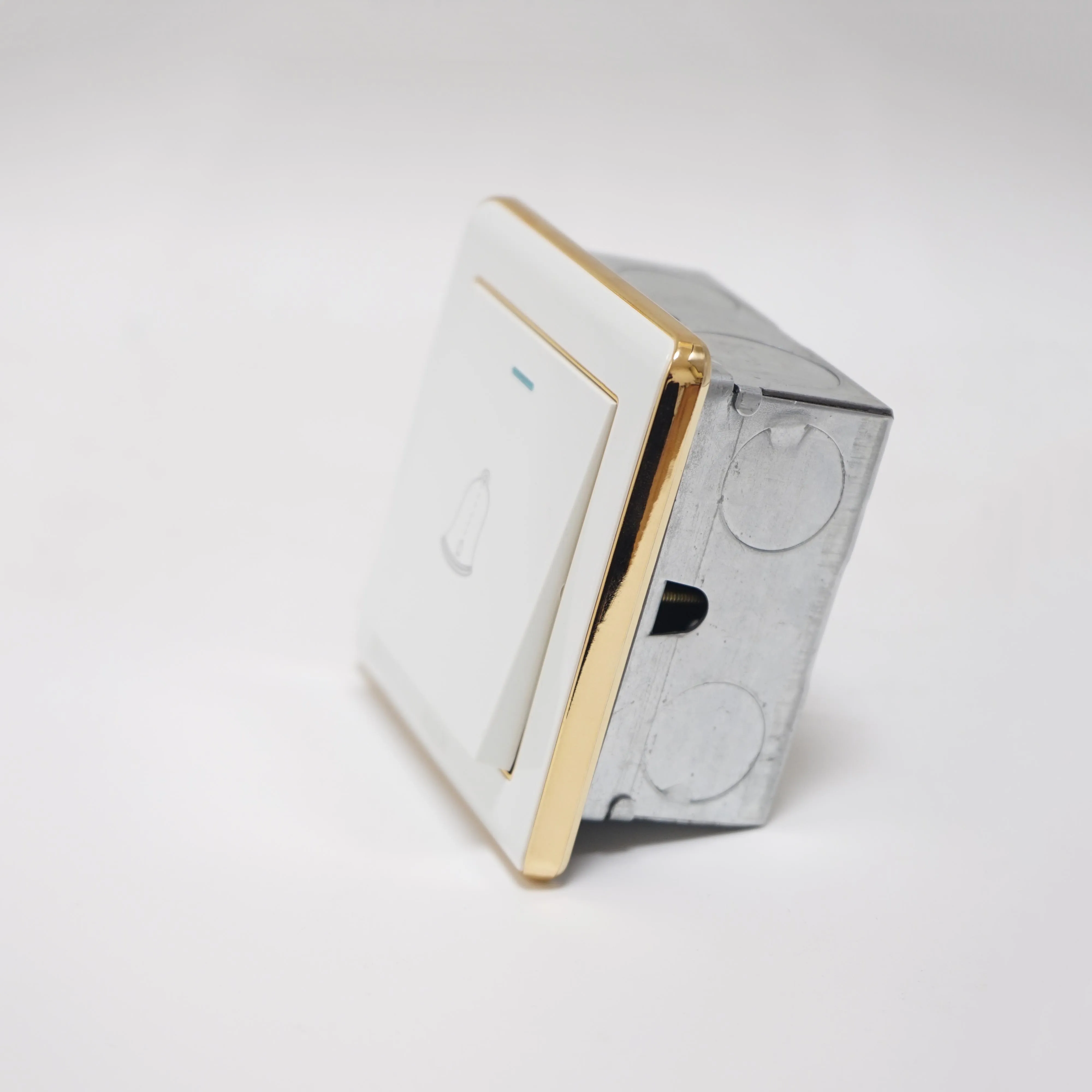 V8 Range Bell Switch White Color Silver Golden Electroplated Ring Pc ...