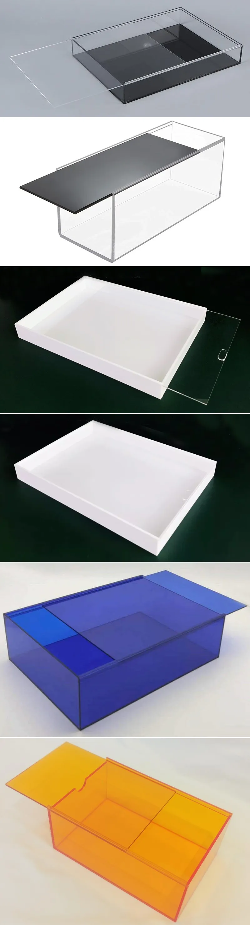 Acrylic Box with Sliding Lid - Custom Transparent Storage