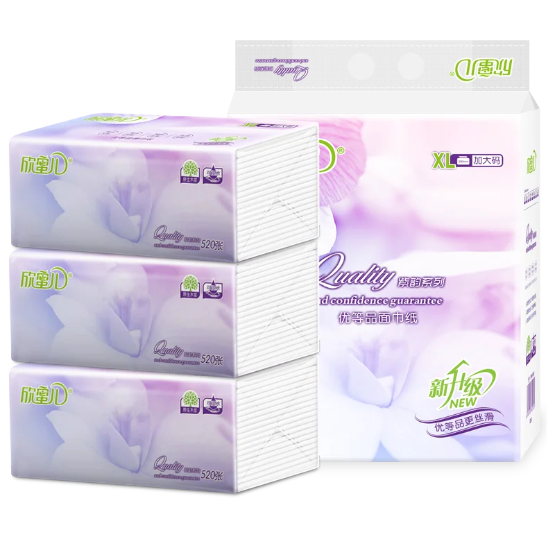 Soft, 3-Ply Facial Tissue Paper with OEM Logo - 200mm X 180mm