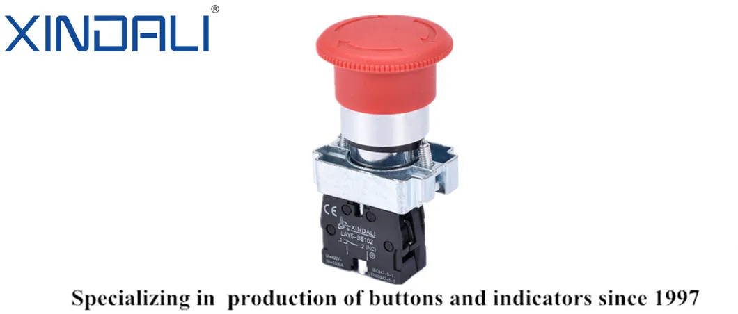 LAY5-BS542 Metal Waterproof Mushroom Switch - Emergency Stop