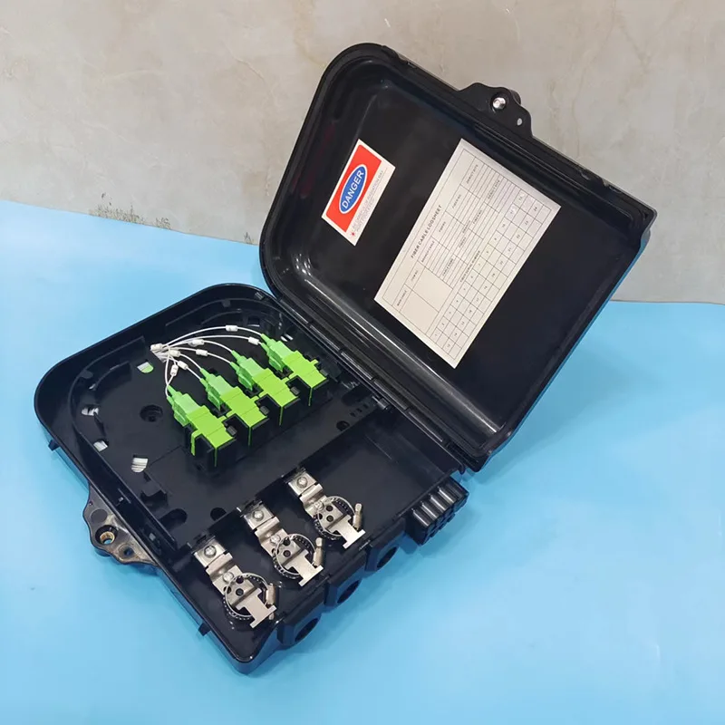 CAJAS NAP DE 8 PUERTOS 8 Port Waterproof FTTH Fiber Optic Terminal Box ...
