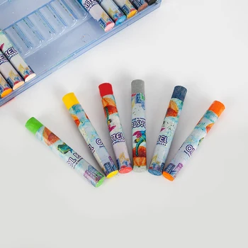 24 Oil Pastels In Color Box With Pvc Tray Inside Color Stick Crayon ...