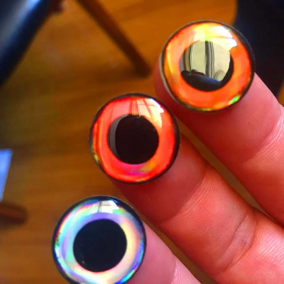Fire Ice Wind Earth Diy Fly Tying Fish Eye Holographic Jig Eyes ...