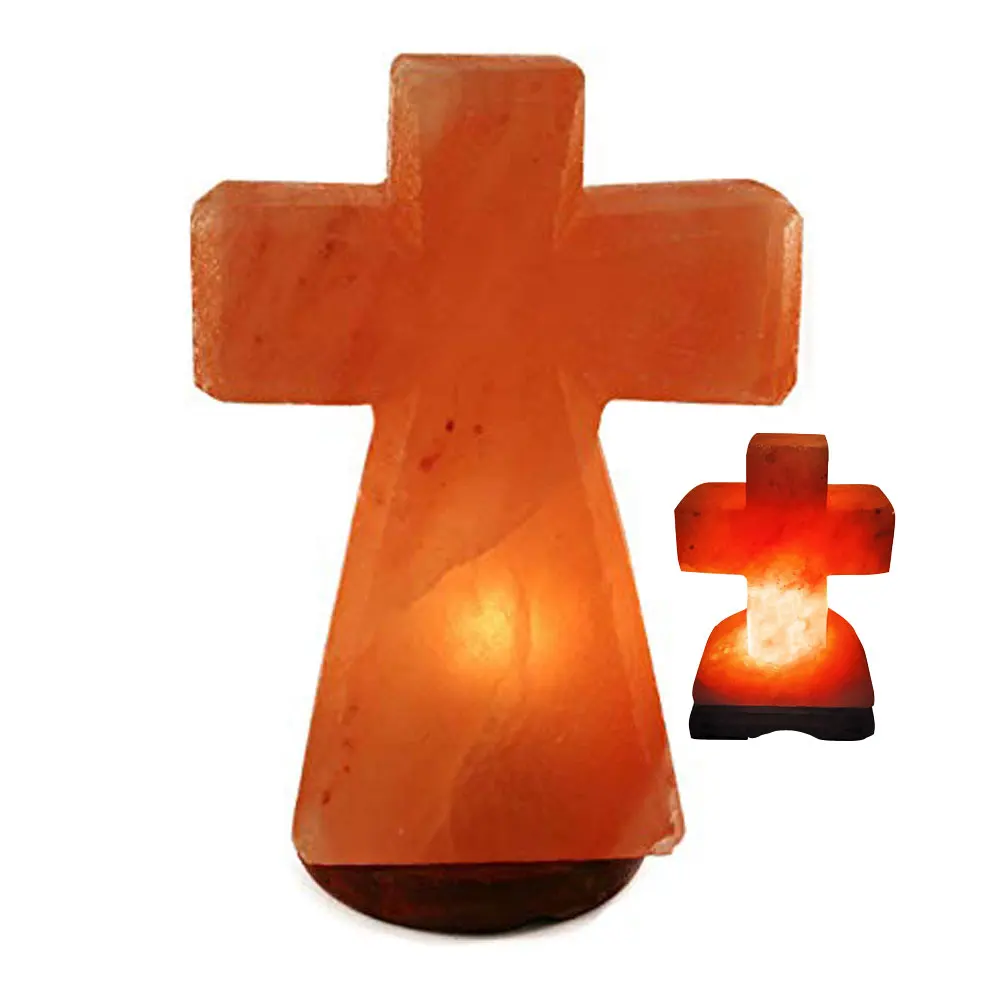 Handmade Cross Salt Lamp by Sian Enterprises SE-3415 LED Light with ...
