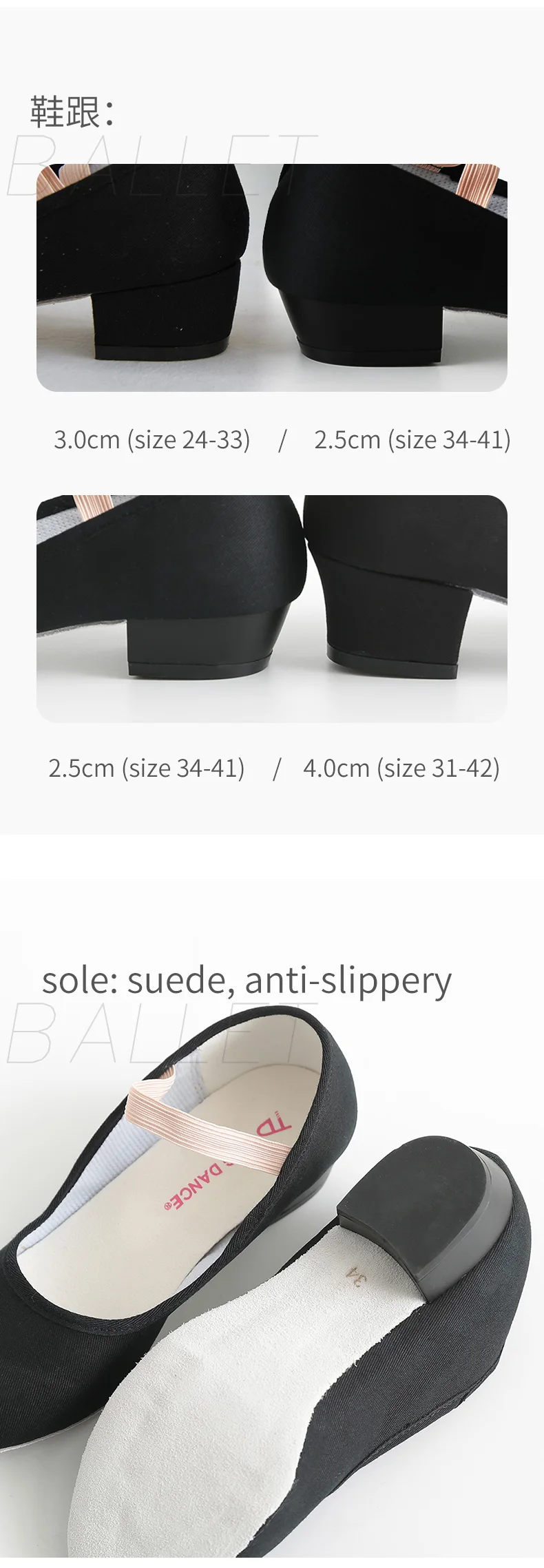 Customizable Black Character Dance Heels Canvas Dance Shoes For ...