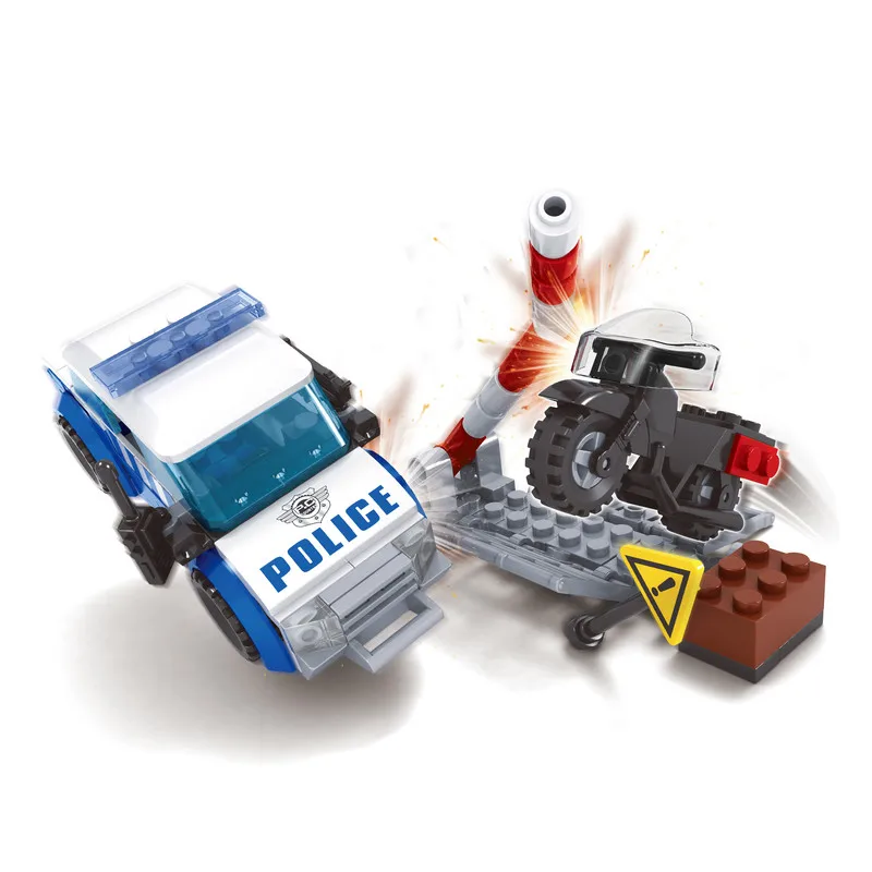 Recycled Plastic City Police Justice Patrol Building Block Car Toy Kids ...