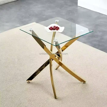 High Quality Light Luxury Glass Table Top Luxury Round Dining Tables ...