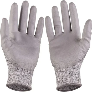 En388 Durable Hppe Level 5 Anti-cut Pu Coated Cut Protection Gloves For ...
