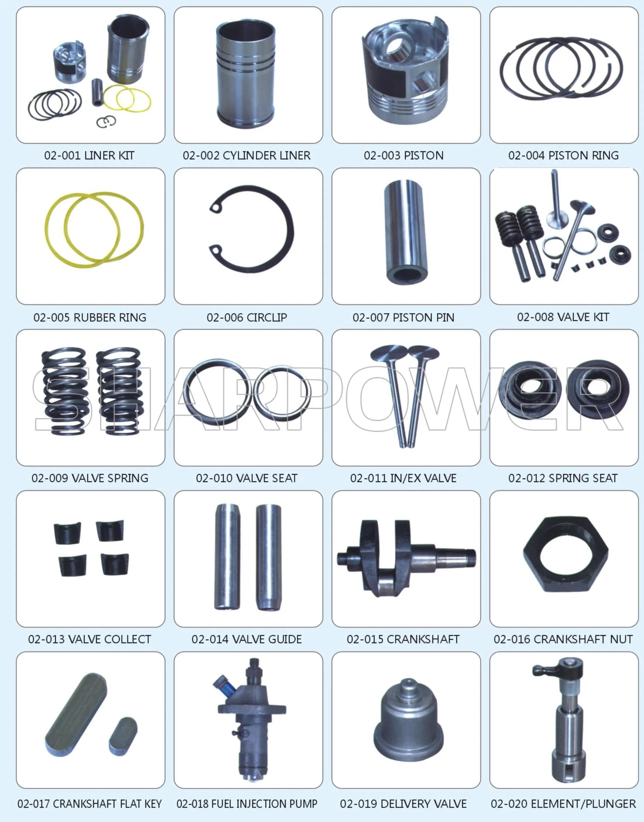 Zs195 Zs1110 Zs1115 Diesel Engine Spare Parts Liner Kit - Buy Liner Kit ...