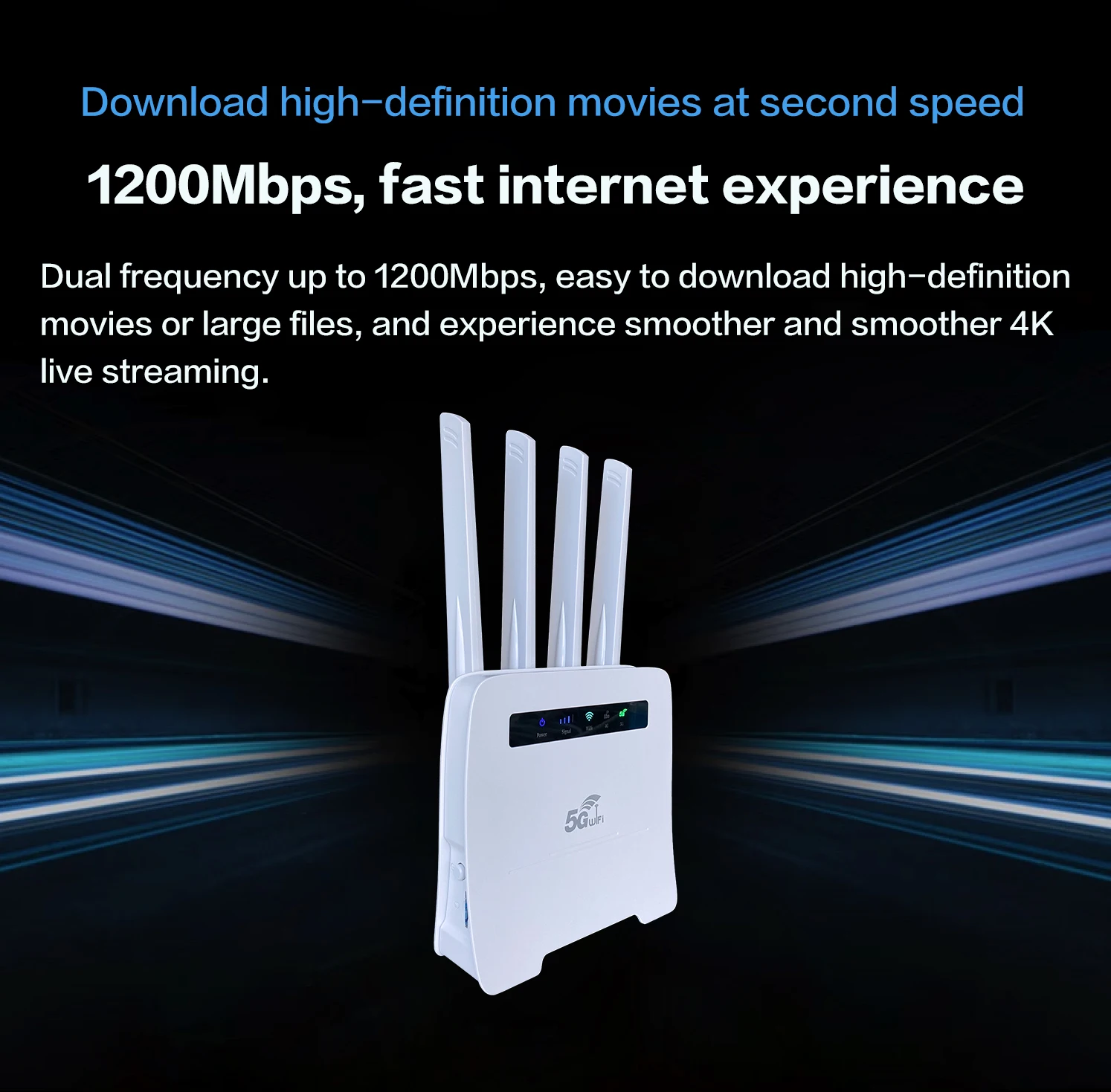 Gzl1200at 5g Nr/4g Lte Network Nsa/sa 1200mbps Cpe Wifi 5g Router With Sim Card Slot - Buy 5g ...