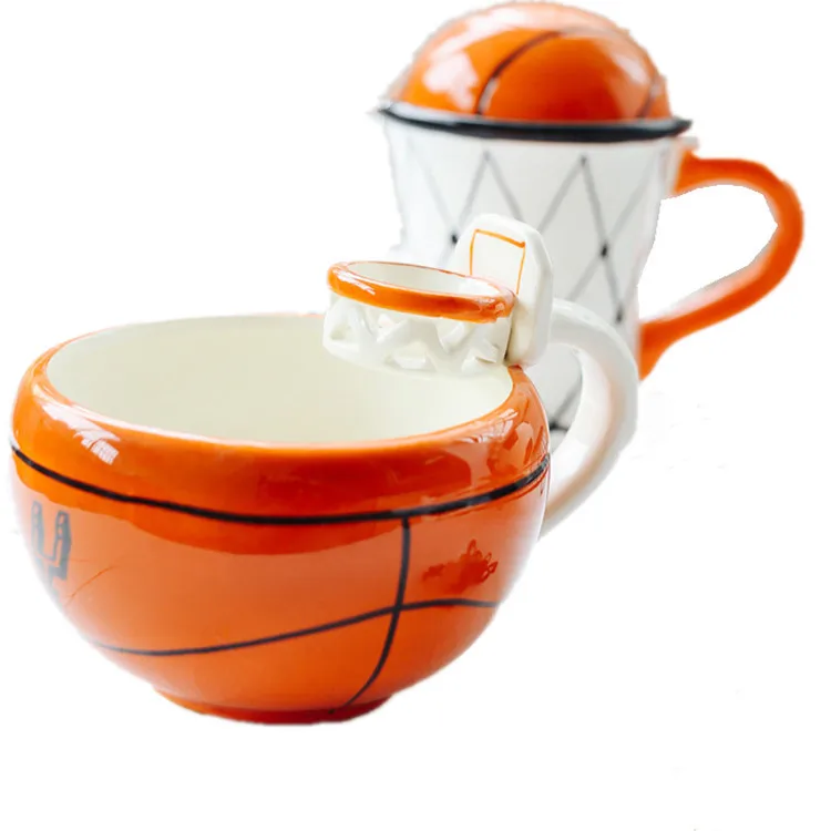 Basketball Ceramic Cup Cartoon Breakfast Children Student Cute Mug ...