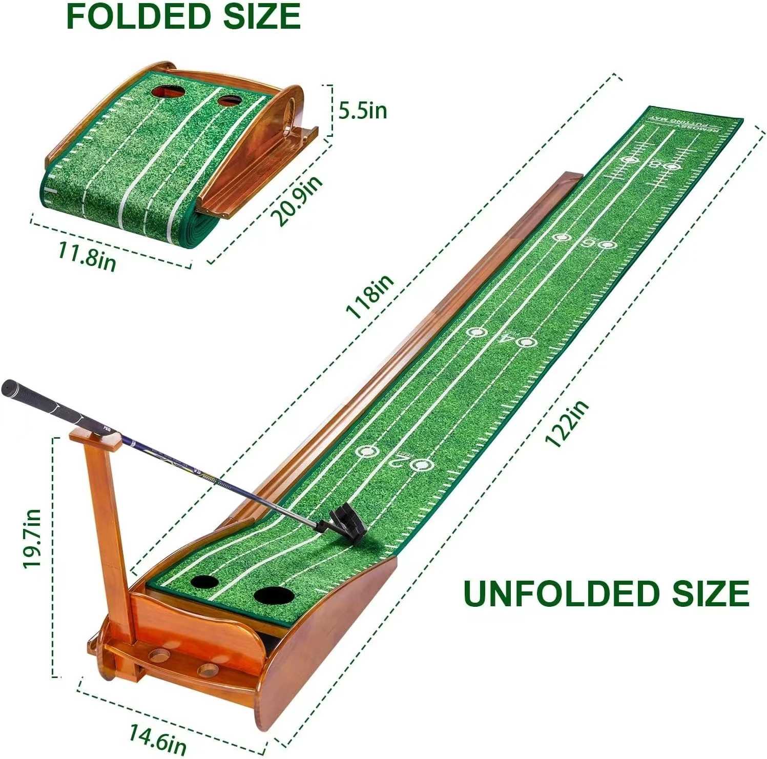 Wholesale Mini Golf Putting Green Putting Mat Indoor & Outdoor with ...