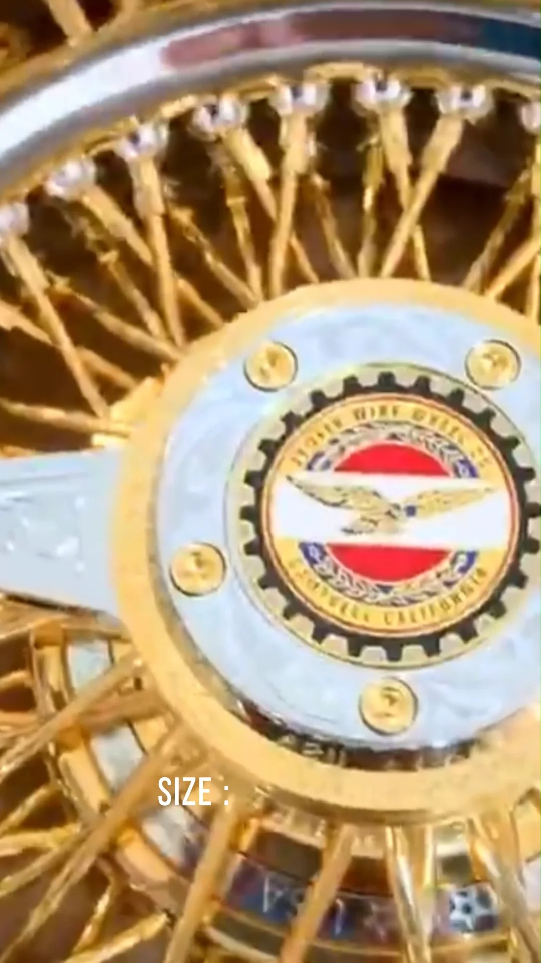 Impala Gold Lowrider Wire Wheel Emblems Size 2.25 Metal Chips - Buy ...